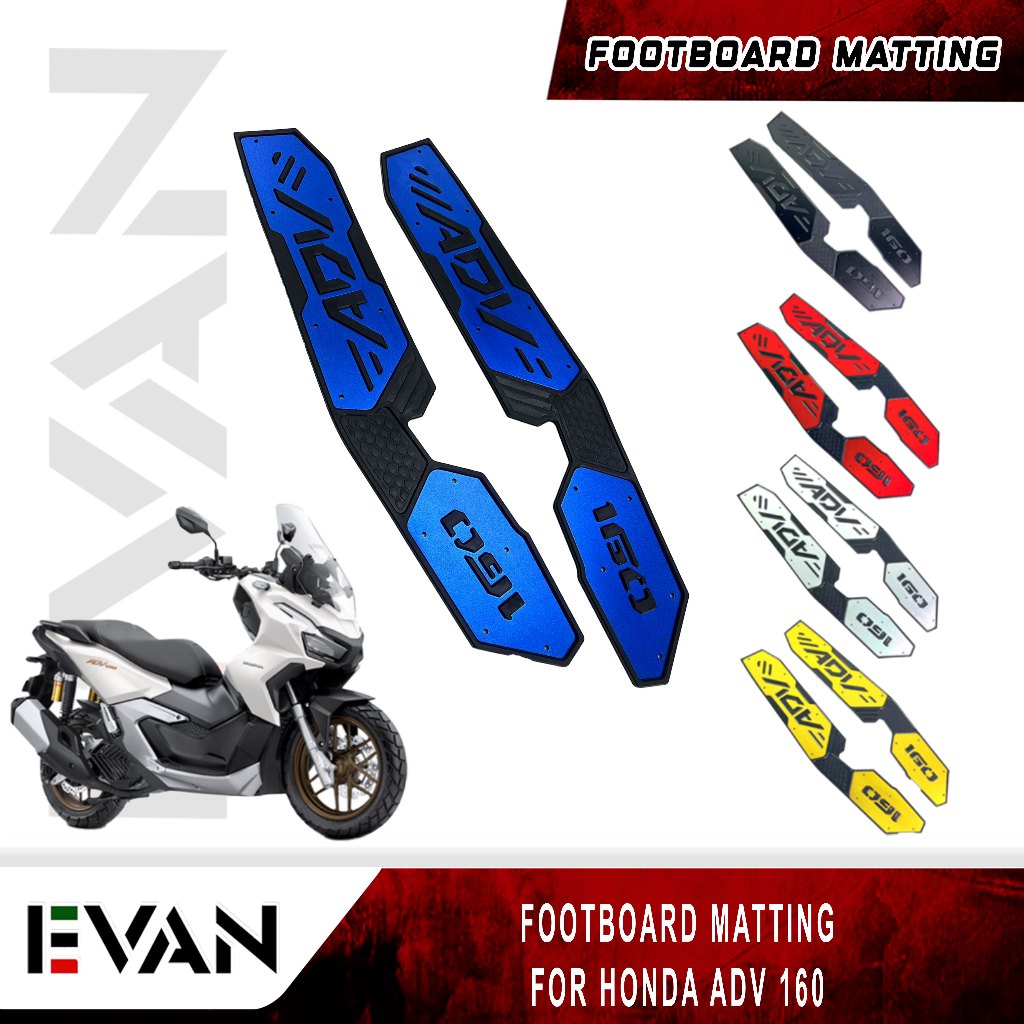EVAN.SHOP Honda ADV 160 Footrest Matting Rubber Footboard Matting With ...