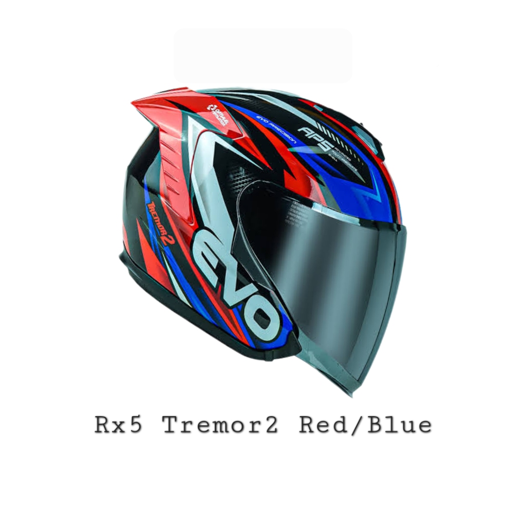 EVO RX-5 TREMOR HALFFACE Dual visor with Free clear Lens | Shopee ...