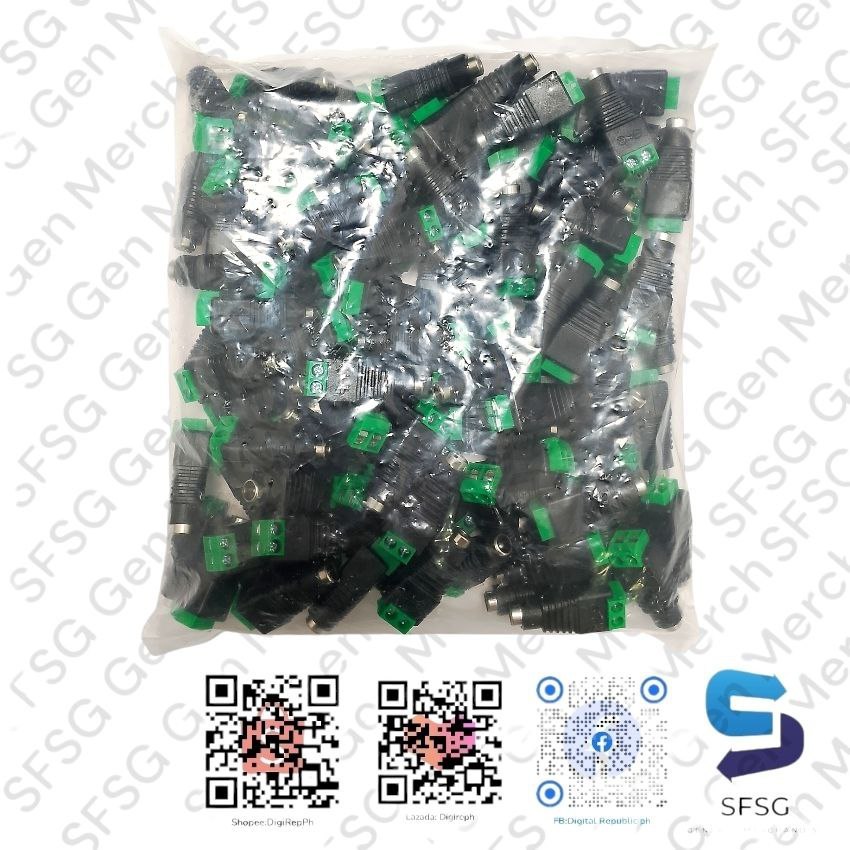 12V DC Female Power Balun Plug Connector for CCTV Camera Male Female DC ...