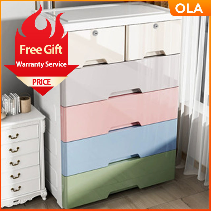 60cm Macaron Durabox Cabinet Drawer clothes storage Cabinet With Wheels ...
