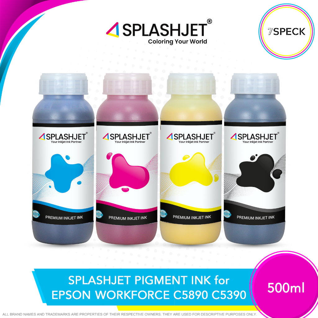 SPLASHJET Pigment Ink for Epson WorkForce C5890 C5390 C5790 C5290 C579R [500ml] | Shopee Philippines