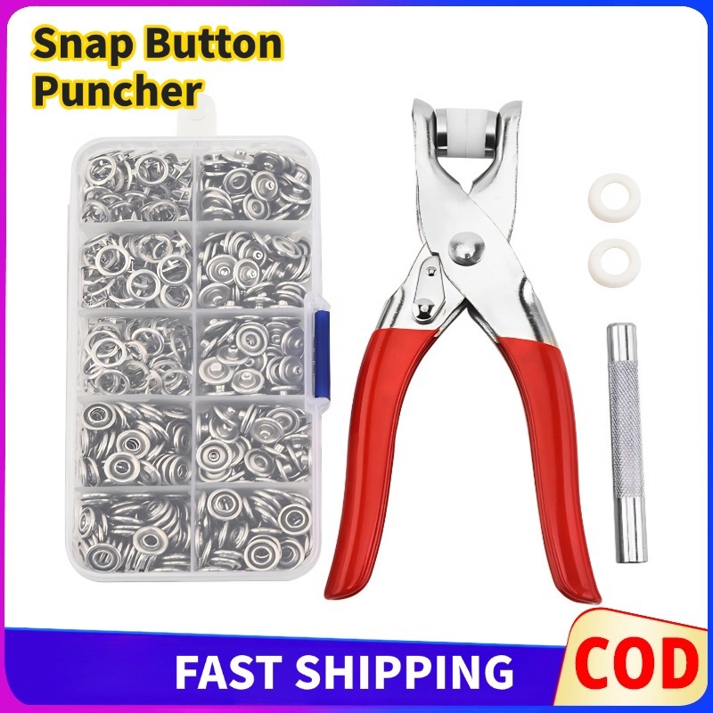 100 Set Snap Button Puncher Five-claw buckle installation tool Clothes ...