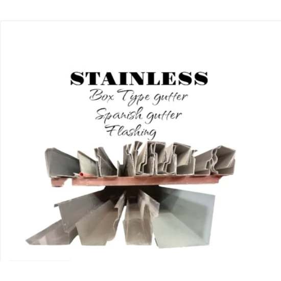 Stainless Gutter Box type, Spanish gutter, Flashing, SUS202 4feet ...
