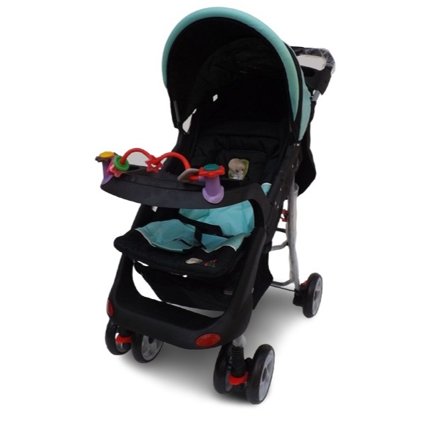 Baby Angel Stroller with One Hand Fold, Reclinable ST7899 Blue, Hindi ...