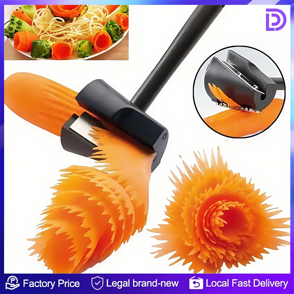 Vegetable Cutter Household Spiral Funnel Flower Artifact Fast Carrot ...