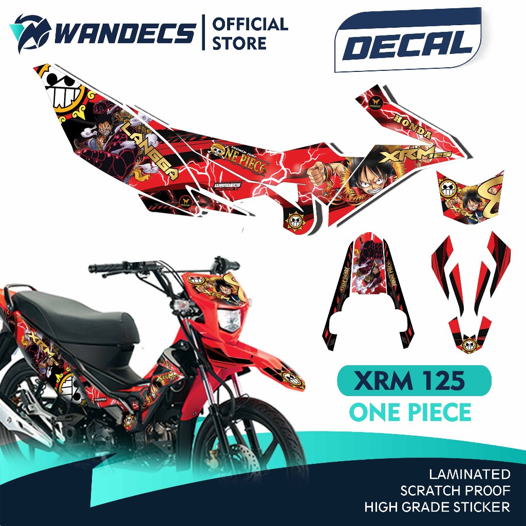 HONDA XRM 125 Fi Motorcycle Decal Sticker One Piece Design | Shopee ...