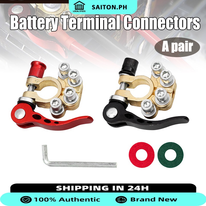 2Pcs Car Battery Terminal Connectors Quick Release Disconnect Car ...