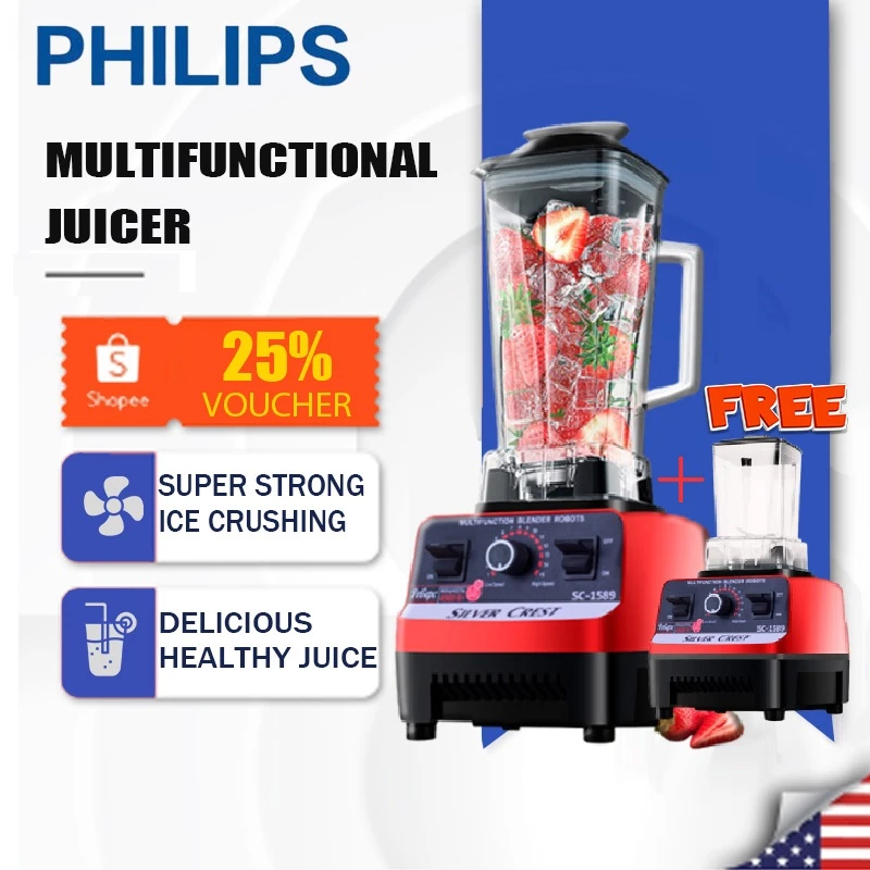 Philips Multifunctional Electric Blender Juicer 2L Food Blender Heavy ...