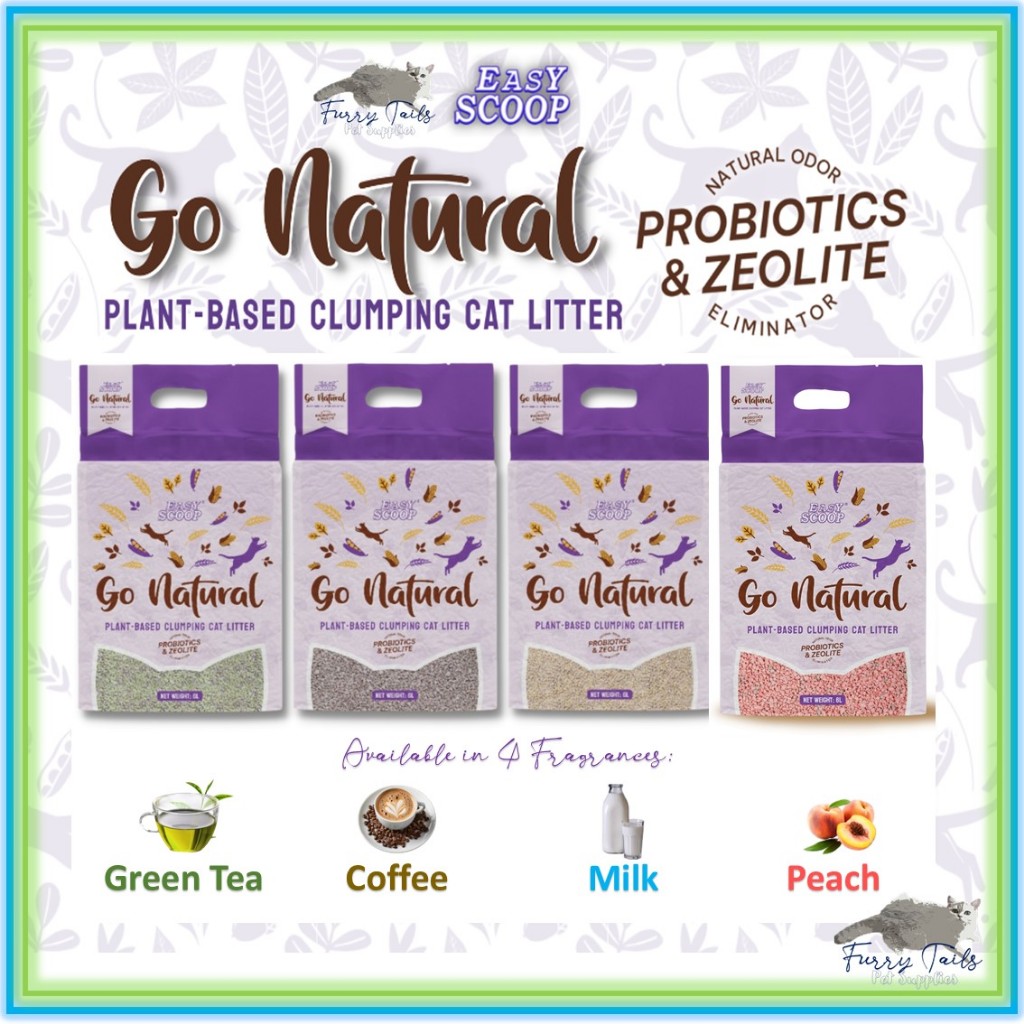 EASY SCOOP GO NATURAL Plant-Based Flushable Clumping Fine Tofu Cat ...