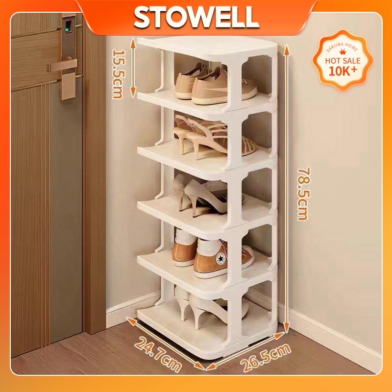 STOWELL Multi-tier Shoe Rack Stackable Shoes For Dormitory Bedroom Shoe ...