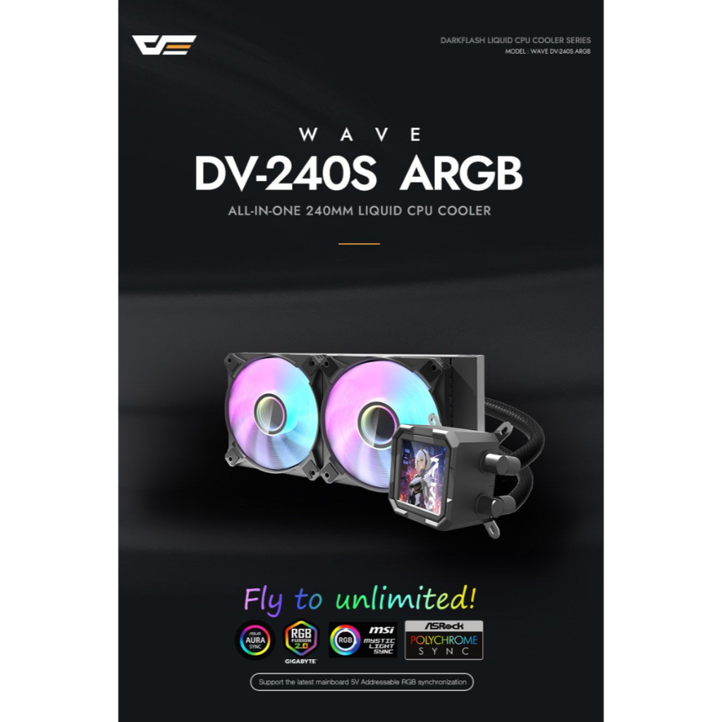 HiteqPC | darkFlash Wave DV360S / D240S AIO Liquid CPU Cooler with IPS ...