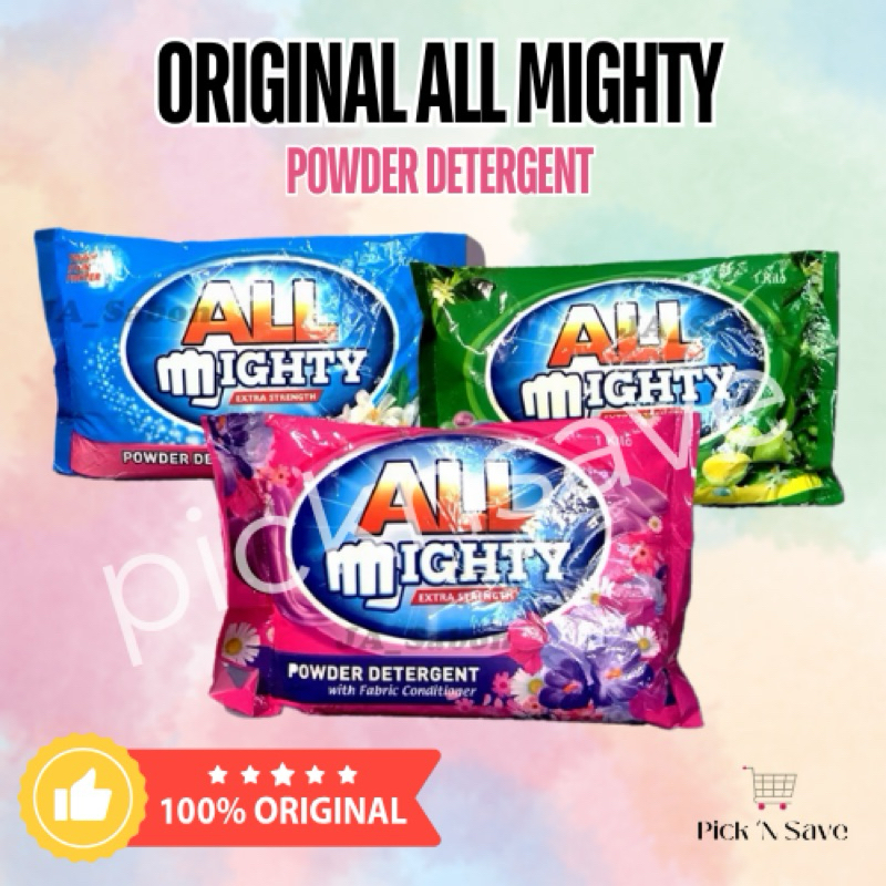 All Mighty Powder Detergent 1kg Sabong Panlaba Original | Shopee ...