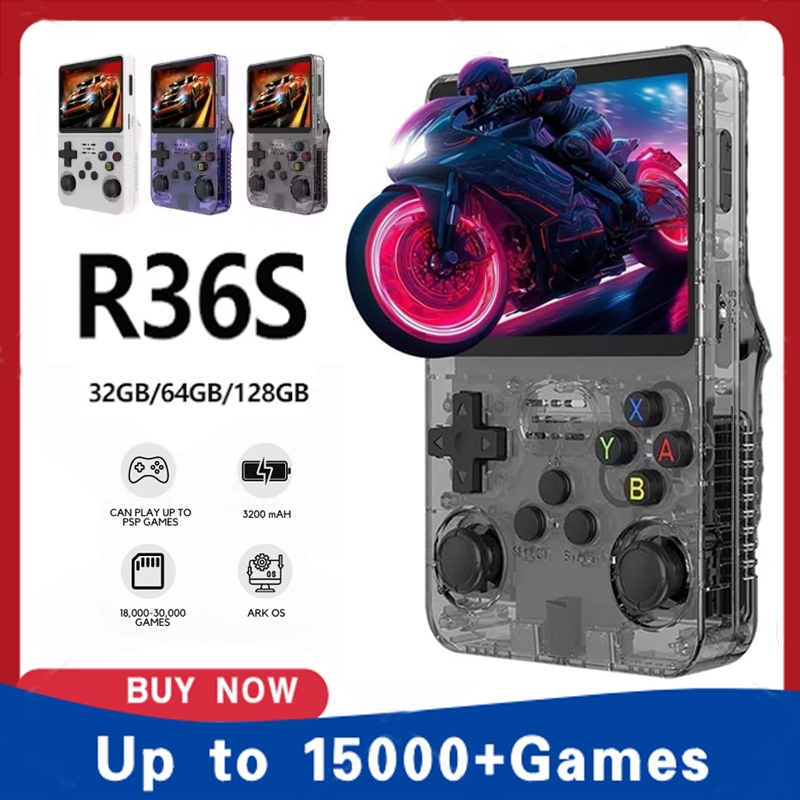 Portable R36s Retro Handheld Games Console 128g Upgraded Version 3 ...