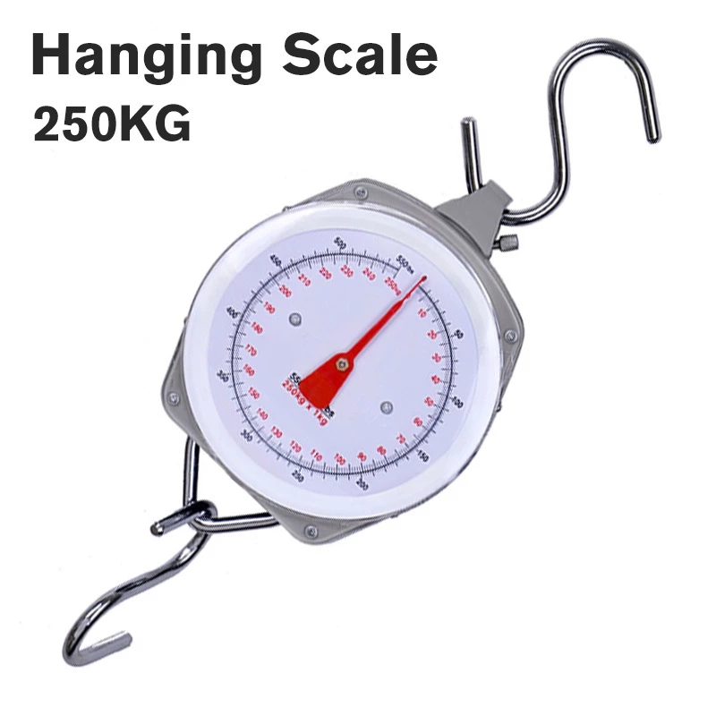 250kg Hanging Scale Portable Spring hook Scale Kitchen Weighing ...
