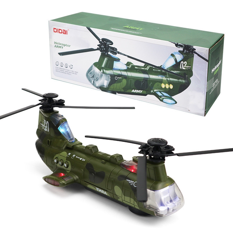 Electric Dual Rotor Military Transport Aircraft Model Boys Children ...