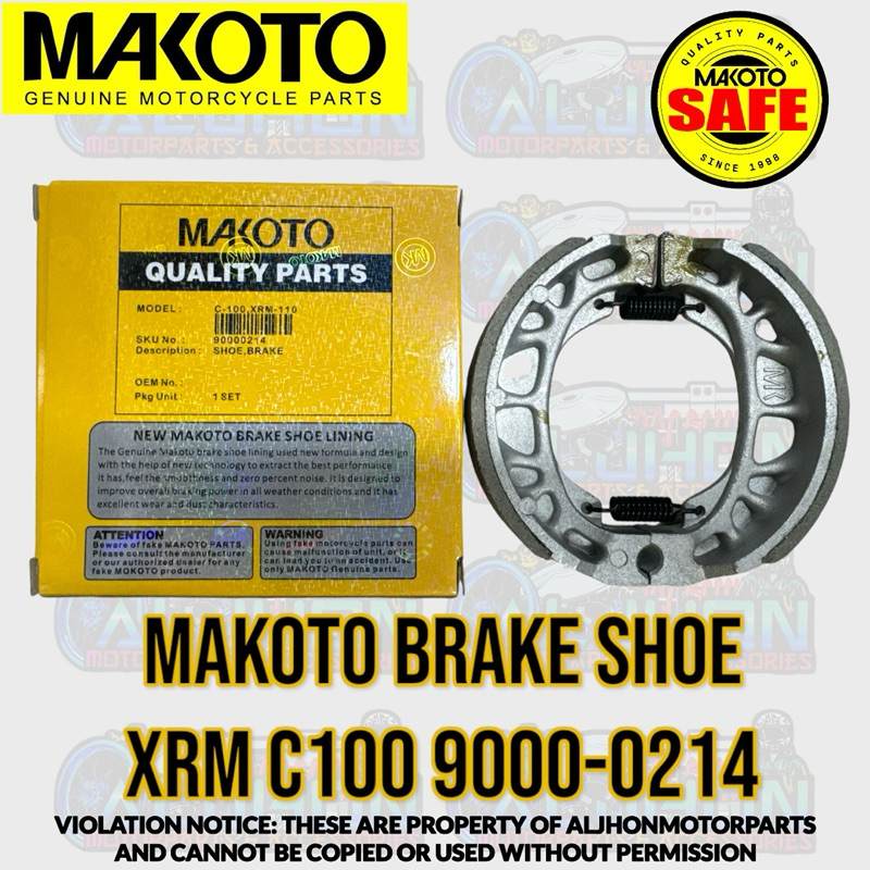 MAKOTO BRAKE SHOE XRM / WAVE110 / WAVE / SMASH (YELLOW BOX) | Shopee ...