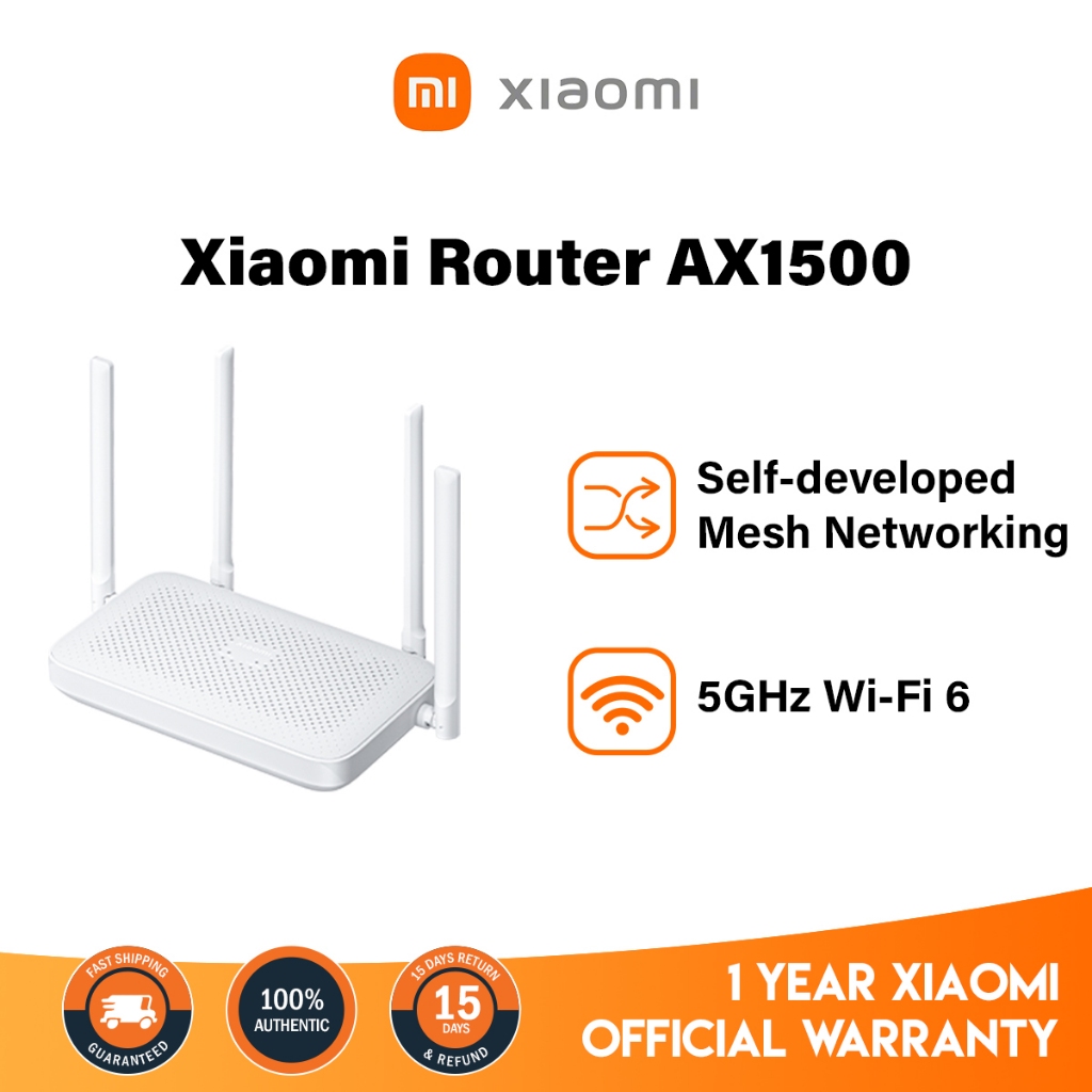 Xiaomi Router AX1500 EU 5GHz WiFi 6 Adaptive Gigabit Ethernet Port ...