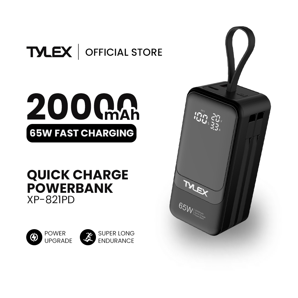 TYLEX XP-821PD 65W Powerbank 20000mAh Battery Capacity Overcharge ...