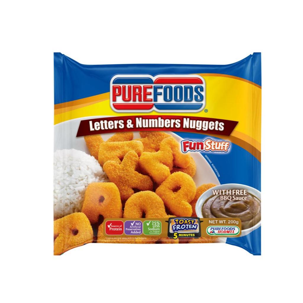 PUREFOODS Chicken Nuggets Letters & Numbers 200g | Shopee Philippines