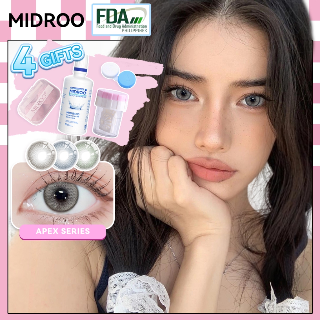Midroo Contact Lens Apex Series with 60ml Solution 2*Lens case 1 ...
