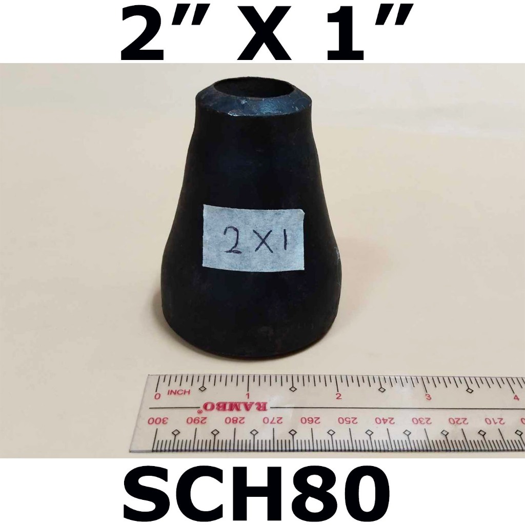 BI CONCENTRIC REDUCER 2" X 1" SCH80 BLACK IRON WELDING BUTTWELD