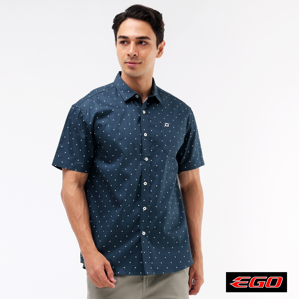 Ego Woven Printed Poplin Short Sleeves Polo EMT04-0776 | Shopee Philippines
