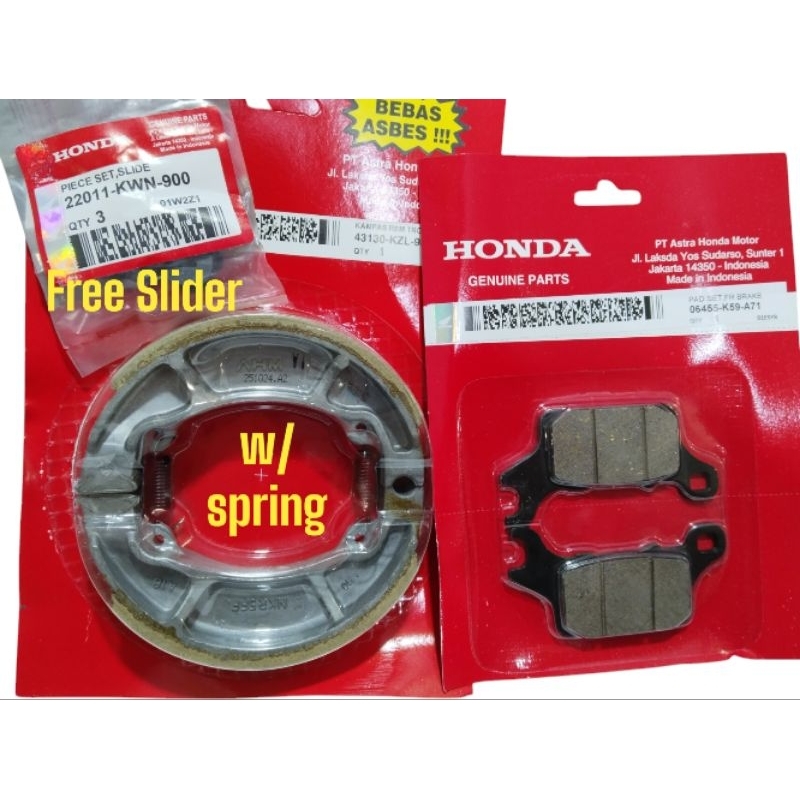Brake Pad & Brake Shoe Honda Click 125 V2 V3 / 150 V2 / Brake Shoe w ...