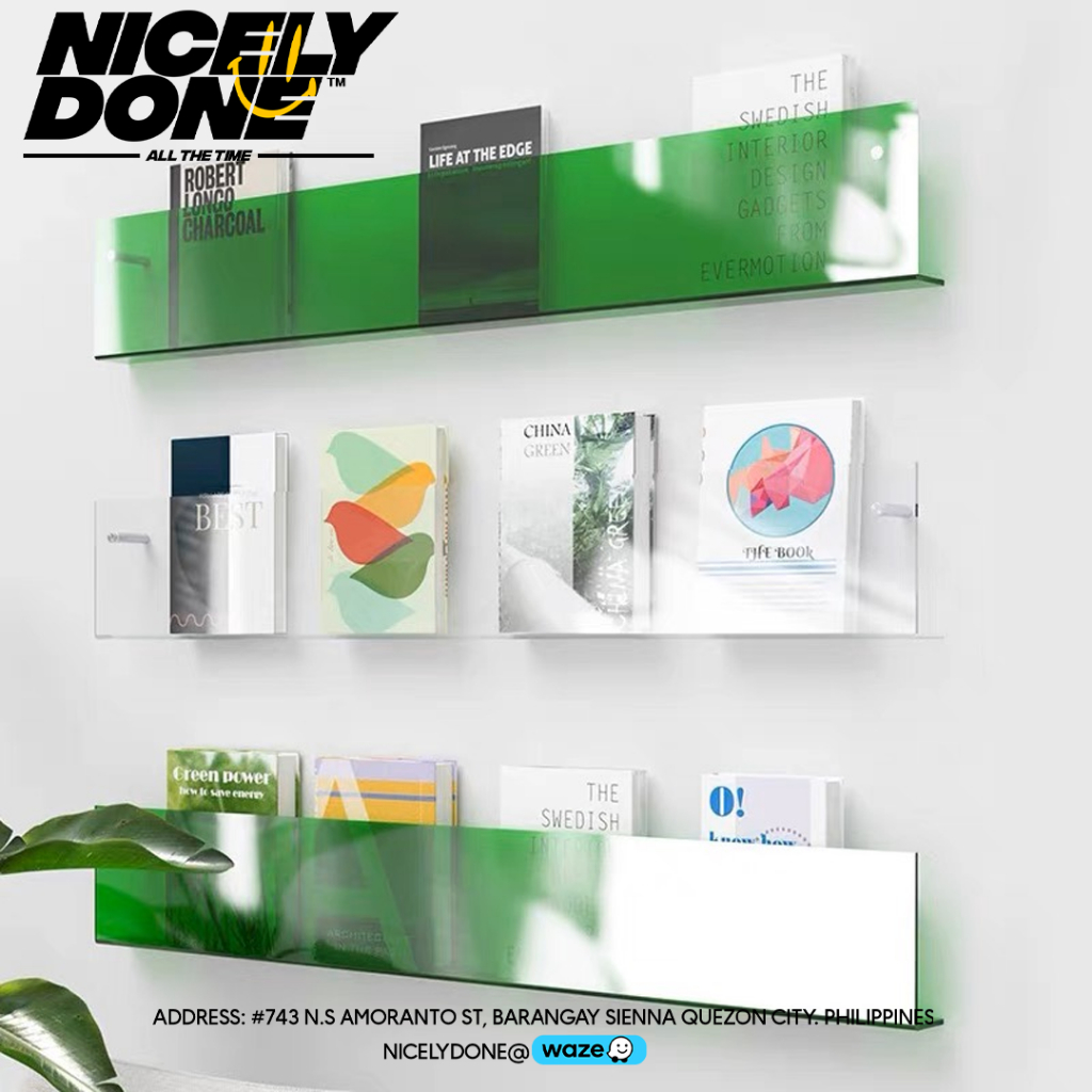 Nicely Done Modern Acrylic Wall Floating Shelf – Sleek, Stylish Display ...