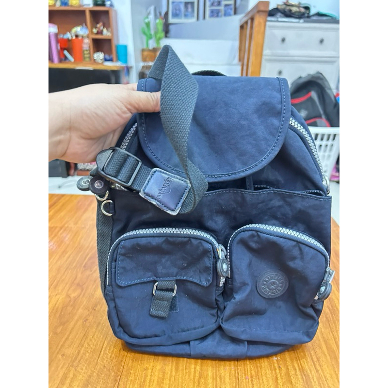 Authentic Kipling Mini Backpack Bag in Navy Blue no Monkey | Shopee ...