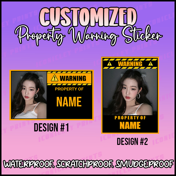 [ CUSTOMIZED ] WARNING PROPERTY STICKER | LAMINATED WATERPROOF STICKER ...