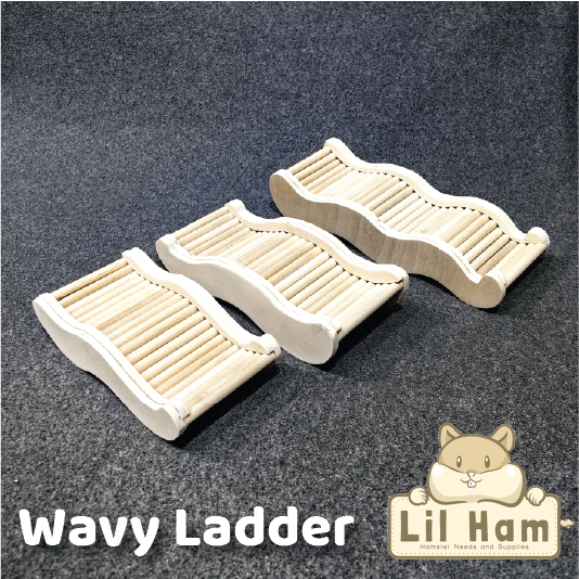 Wavy Wood Hamster Stairs / Ladder 3 sizes | Shopee Philippines