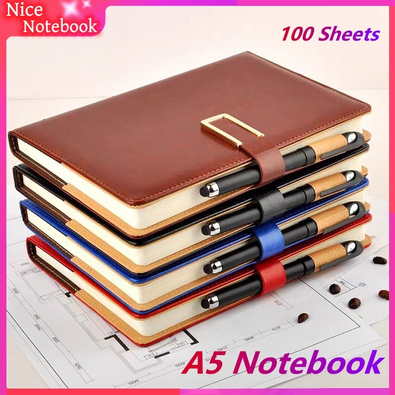 Magnetic Buckle Cloth Notepad Leather Notebook A5 Buckle High End Cloth ...