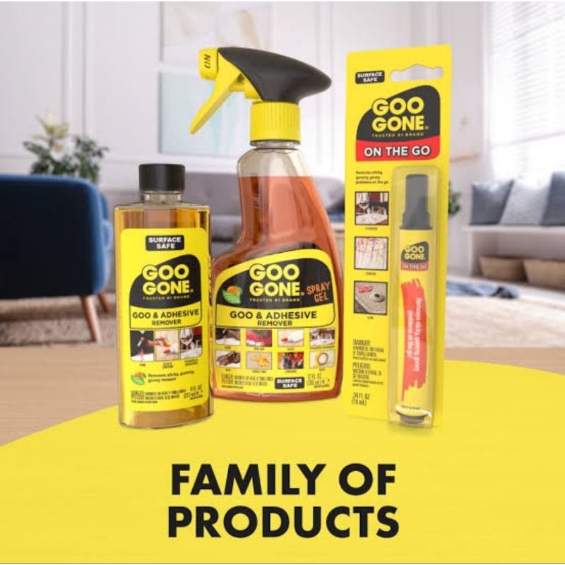 Goo Gone Adhesive Remover Original Spray Gel - Removes Chewing Gum ...