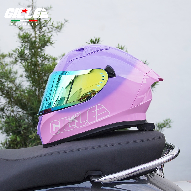 GILLE 135 GTS V1 Two Tone Design Motorcycle Helmet Full Face Dual Visor ...