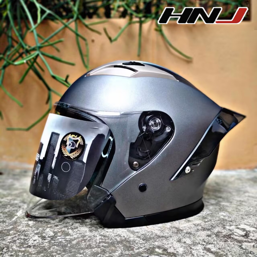 HNJ 807 Half Face Helmet Dual Visor for Motorcycle Men and Women With ...