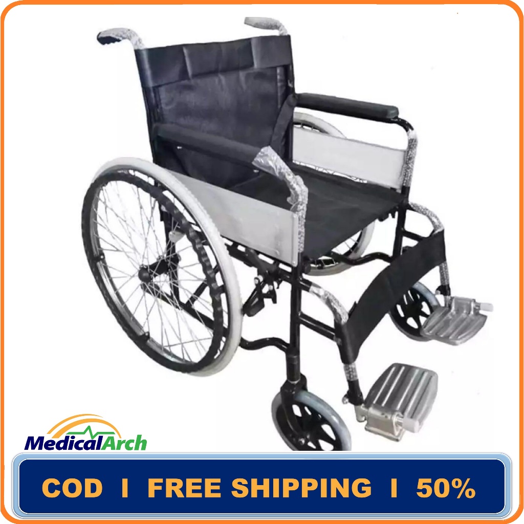 Standard Wheelchair Adult Wheelchair Foldable Wheelchair Black Coated ...
