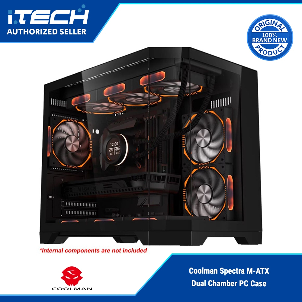 Coolman Spectra M-ATX Dual Chamber PC Case | Shopee Philippines