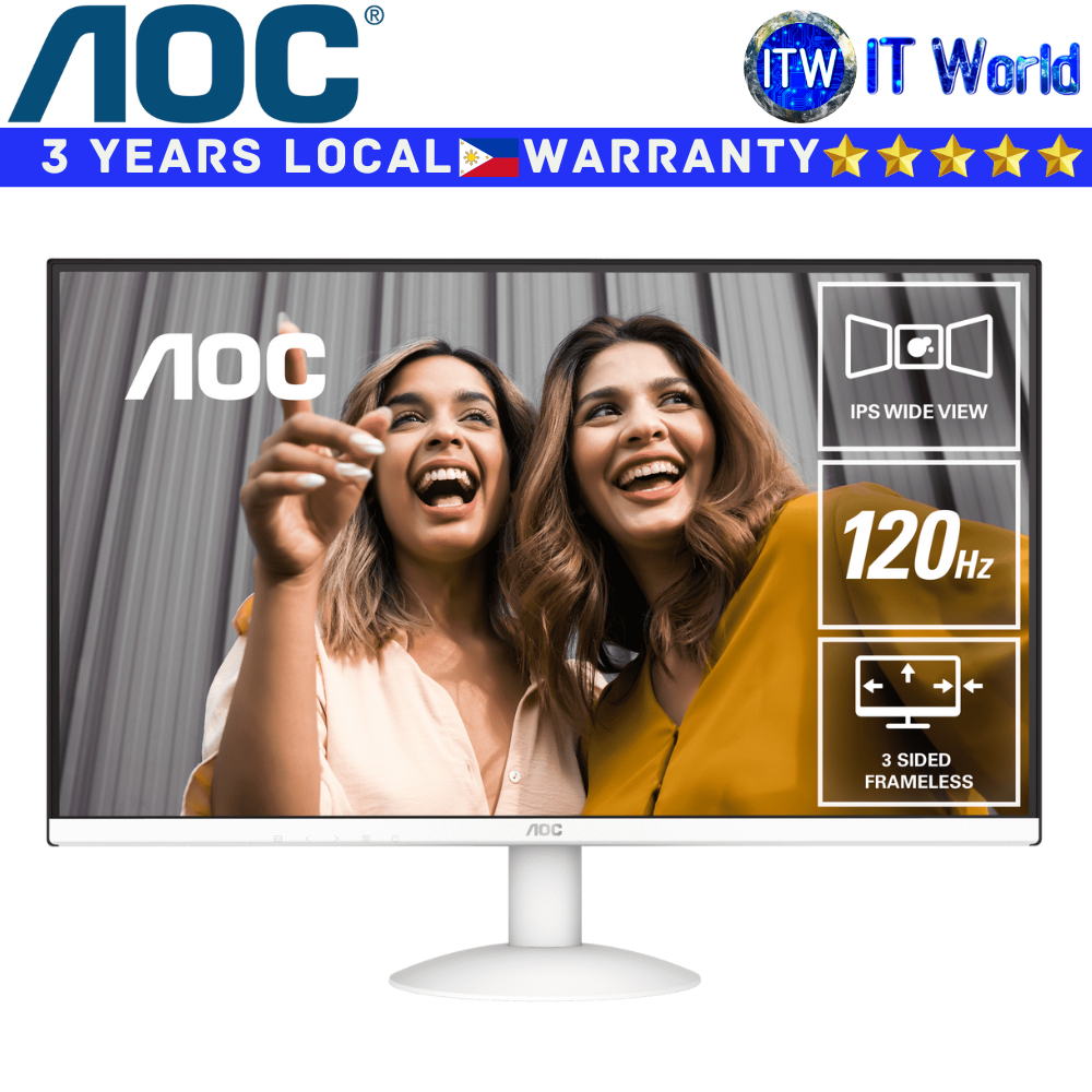 AOC Monitor 27B30H/BW White 27" 1920x1080 FHD / 120Hz / IPS / 1ms MPRT ...