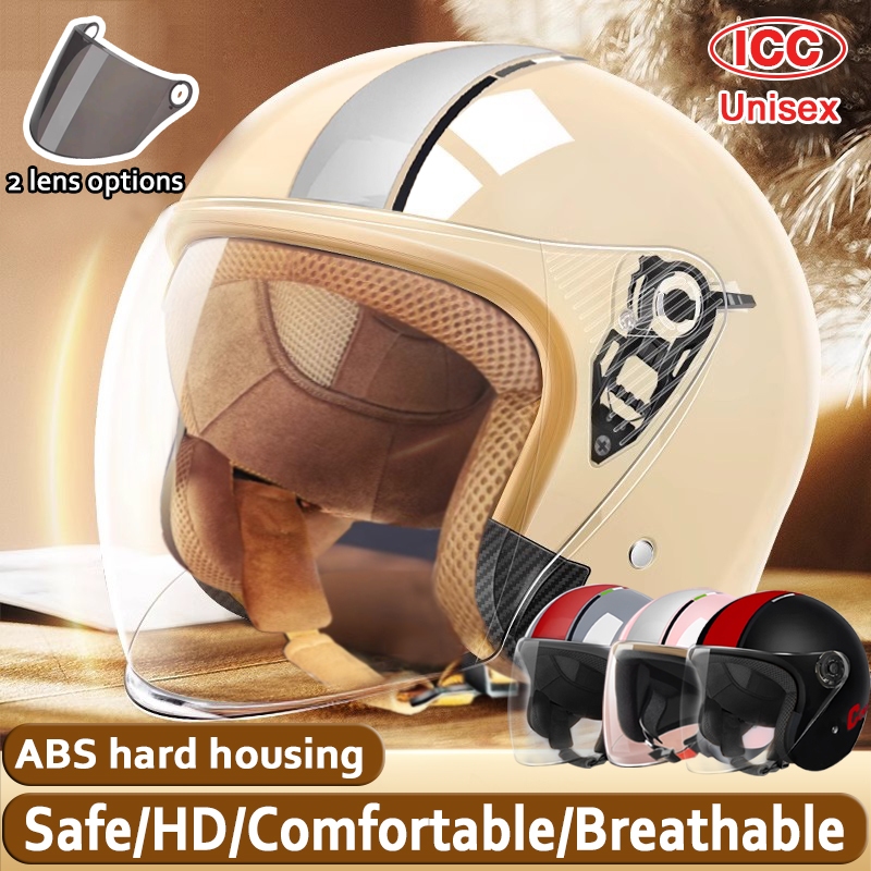 Fashion Half Face Helmet For Motorcycle HD anti-fog Open Motor Helmet ...