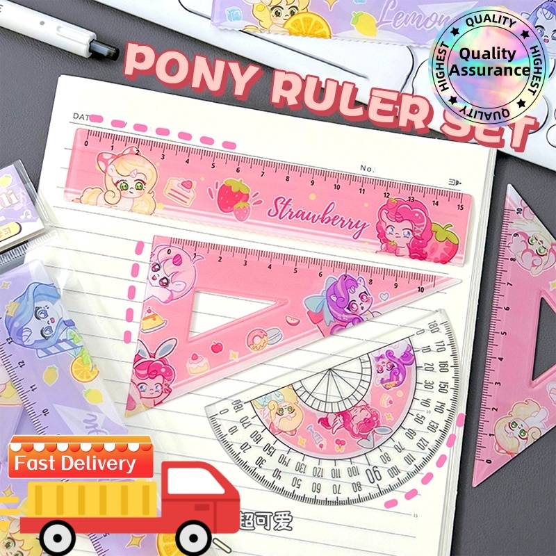 4 in 1 Multi Shaped Ruler Geometric Rulers Set School Stationery ...