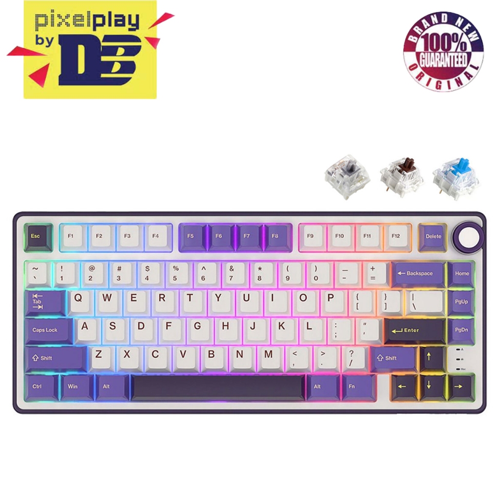 Royal Kludge R75 QMK Single-Mode RGB 81-Keys Hot-Swappable Mechanical ...