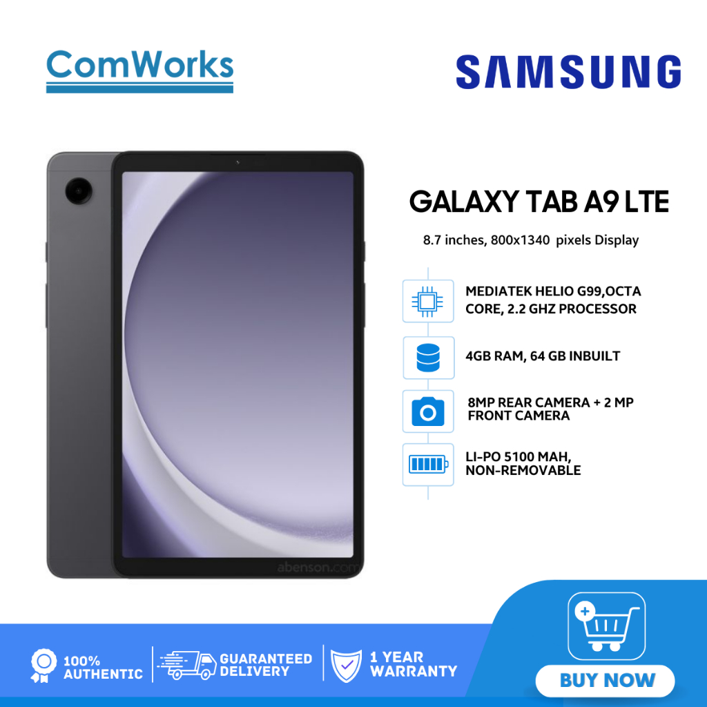 ComWorks | Samsung Galaxy Tab A9 LTE 4GB 64GB GT-X115 | 8.7 inches ...