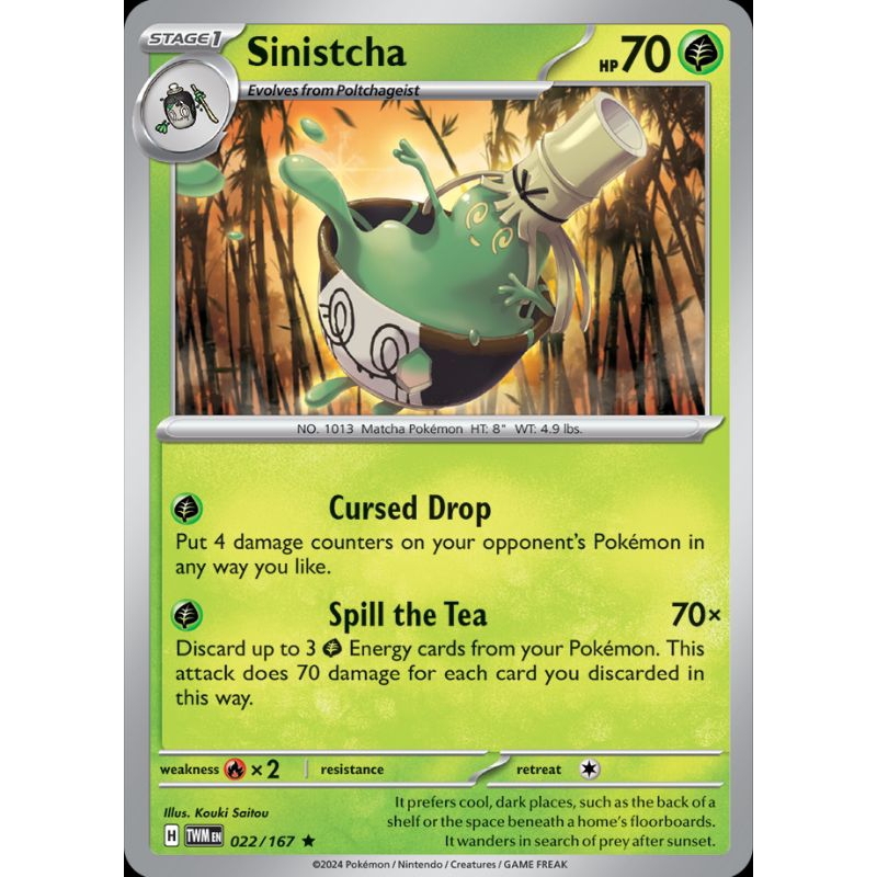Pokemon Card, Sinistcha 022/168, Holo. (ENGLISH TYPE) | Shopee Philippines