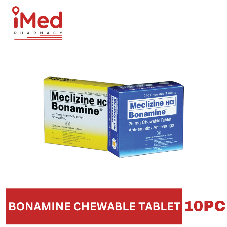 BONAMINE CHEWABLE TABLET 10's | Shopee Philippines