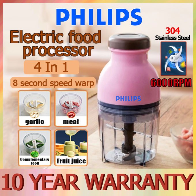 PHILIPS 4 In1 Electric Food Processor Meat Grinders Stell Grinding ...