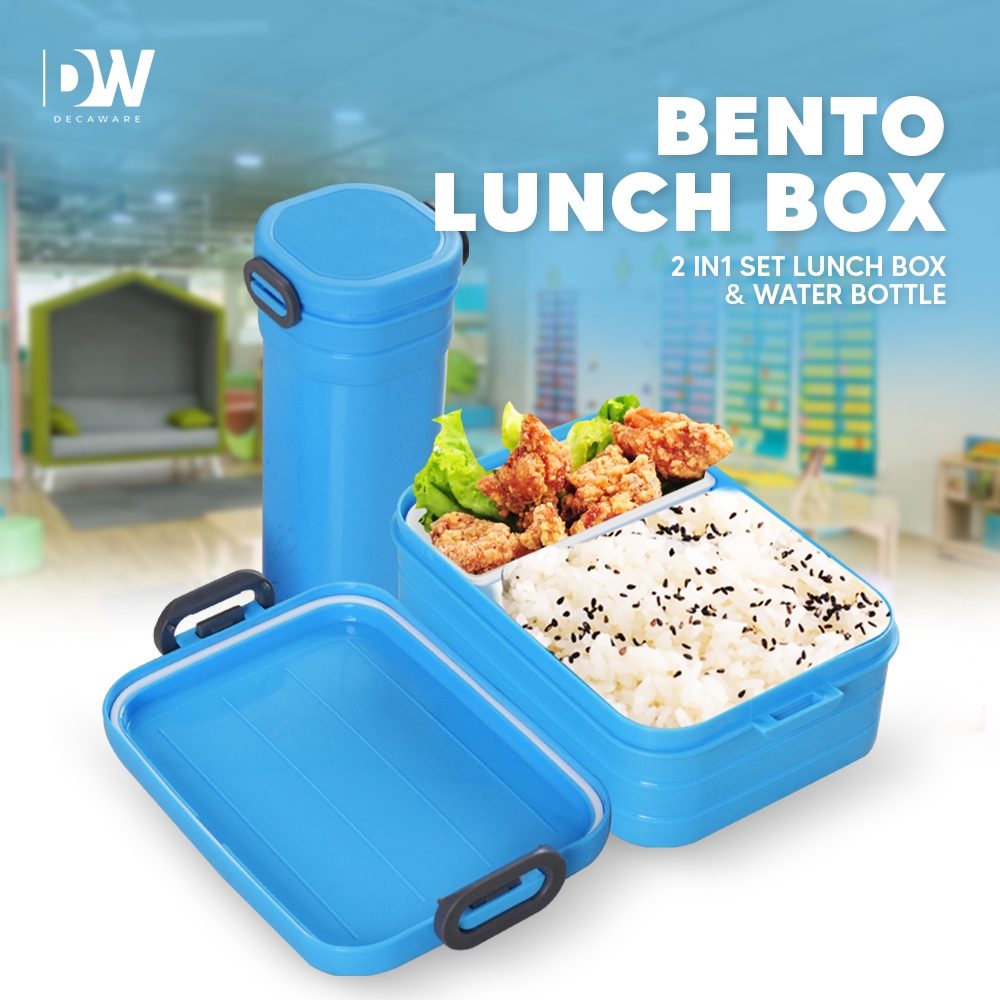 2 in 1 Lunch Box Set with Tumbler 2-Grid bento lunch box for kids ...