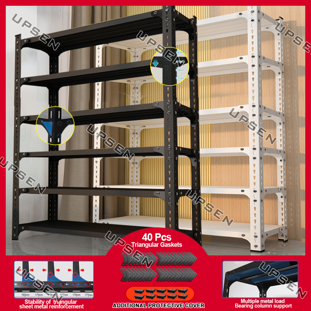 200*180 Metal Rack Steel Rack 6 Tiers 5 Tiers Heavy Duty Boltless Shelf ...
