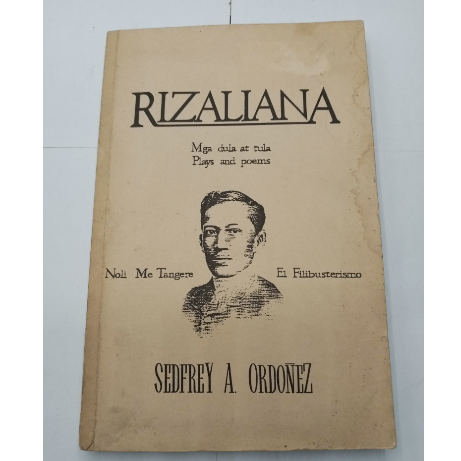 Used Rizaliana Mga Dula Tula Noli Me Tangere El Filibusterismo Sedfrey ...