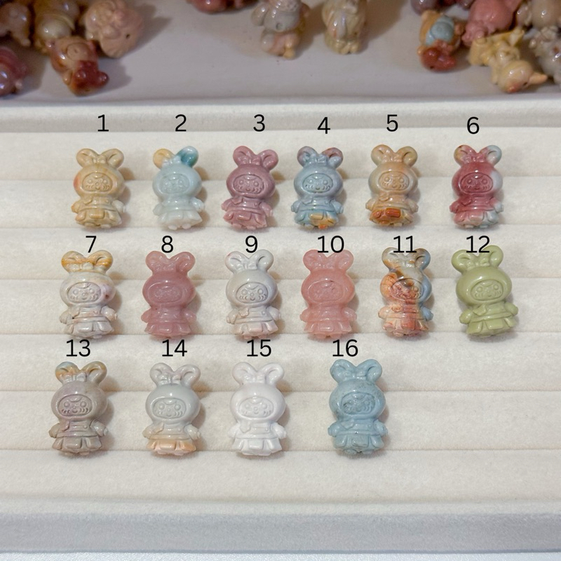ASTERA Alashan Agate Baby Three Bunny Carvings | Shopee Philippines