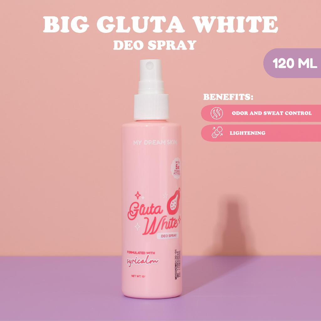BIG Gluta White Deo Spray 120ml - Underarm Deodorant with Carica Papaya ...